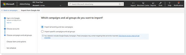 Save time by importing campaigns from Google Ads | Microsoft Advertising