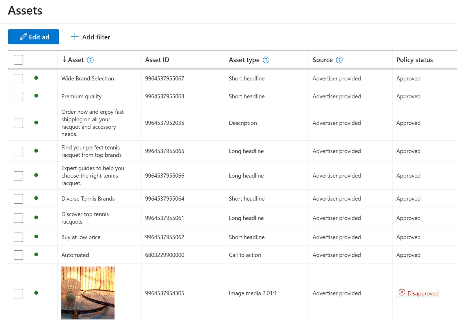Asset-level editorial review and other updates for November | Microsoft ...